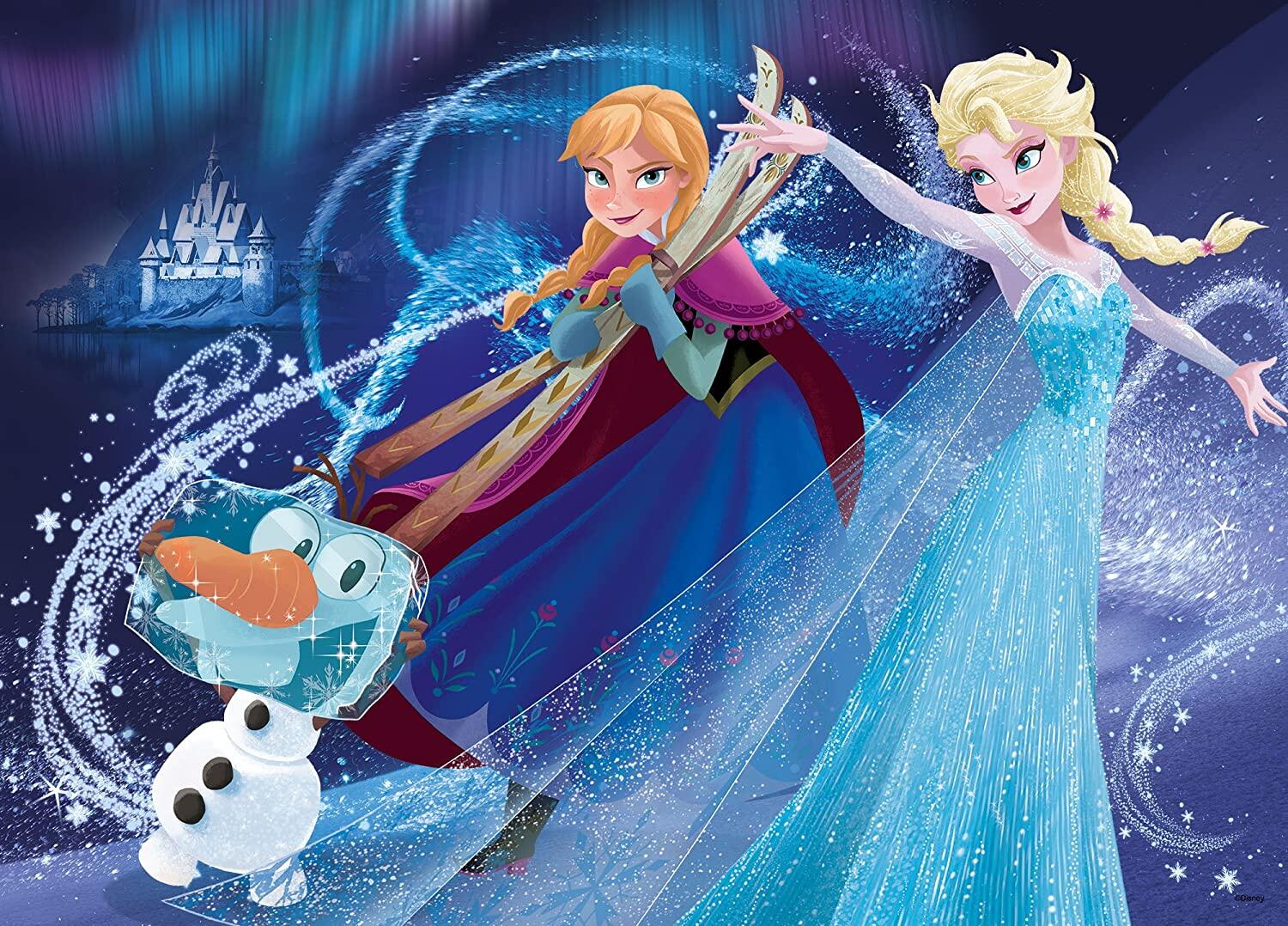 Puzzle de colorat maxi - Frozen (35 piese) | Jucarie educativa pentru ...