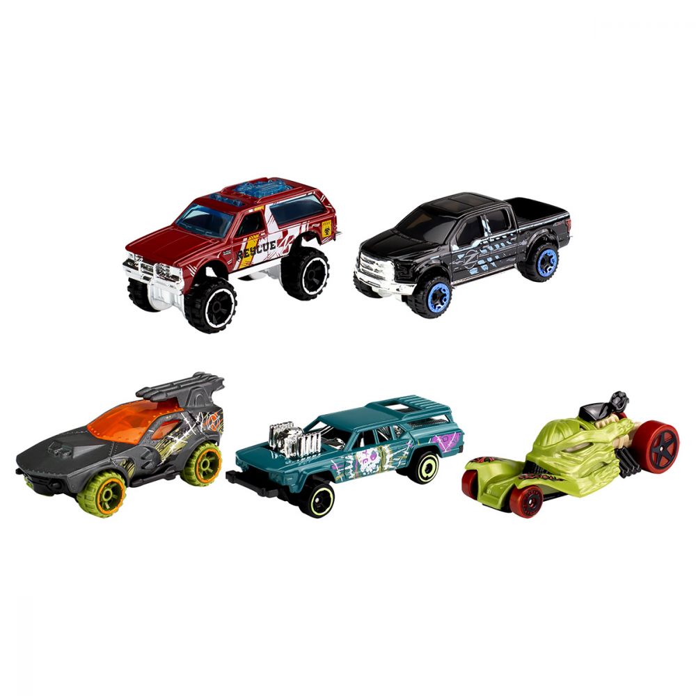 Set 5 Masini Hot Wheels Zombies 1:64 - Culoare si Stil Variat Cod ...
