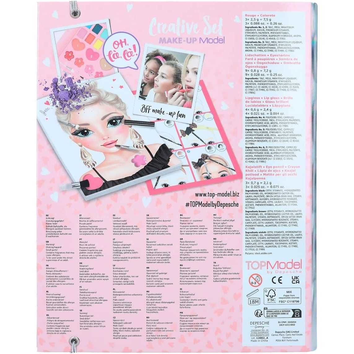 Carte de colorat Top Model Make-up Creative Folder Depesche PT12082 ...